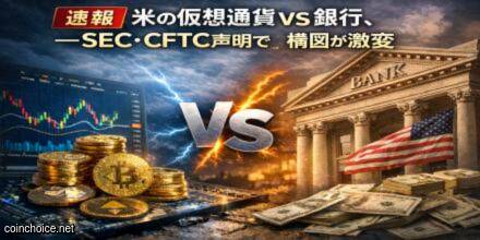【速報】米の仮想通貨vs銀行、転換点か―SEC・CFTC声明で構図が激変